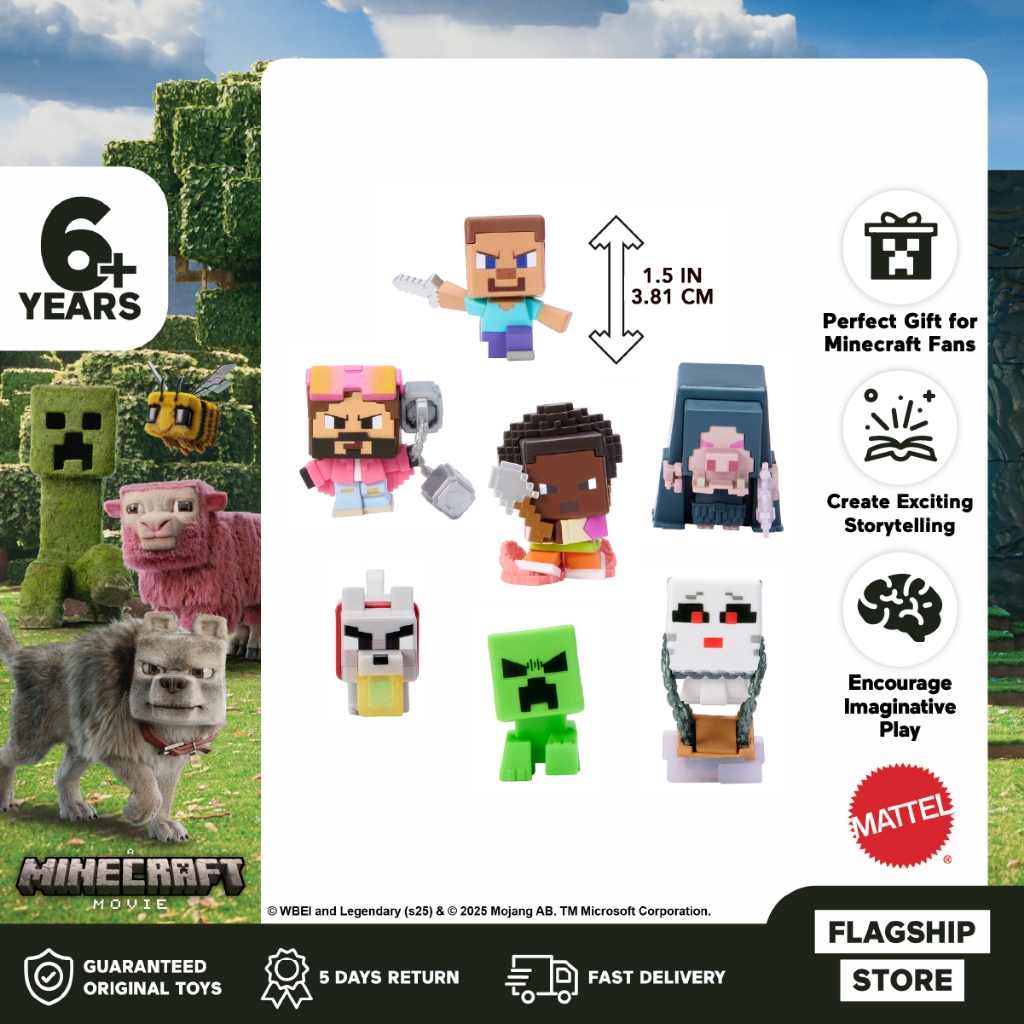 Jual Minecraft Movie Mini Mode Overworld Battle Pack - Mainan Action ...