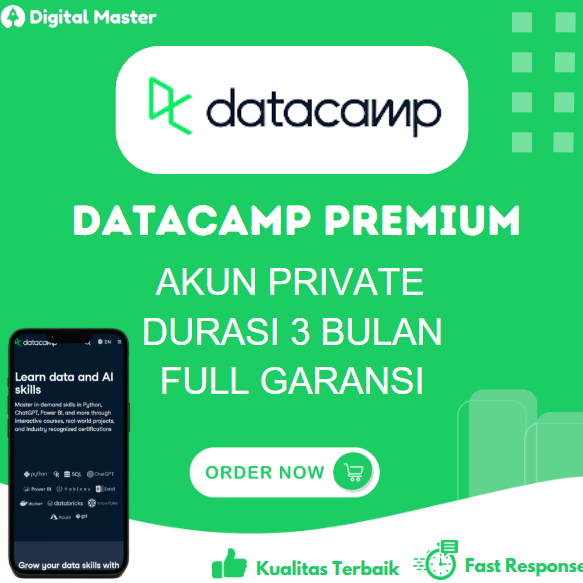 Jual DataCamp Premium 3 Bulan Private Nama Pribadi Resmi Full Garansi | Shopee Indonesia