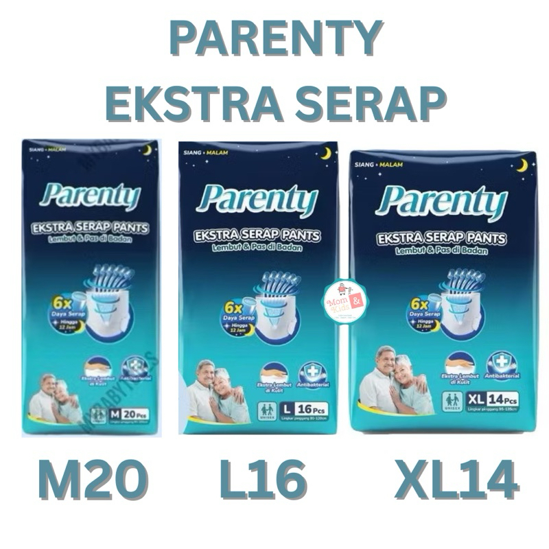 Jual PARENTY ADULT PANT EKSTRA SERAP HEAVY FLOW M 20 L 16 XL 14 | POPOK DEWASA CELANA M20 L16 ...