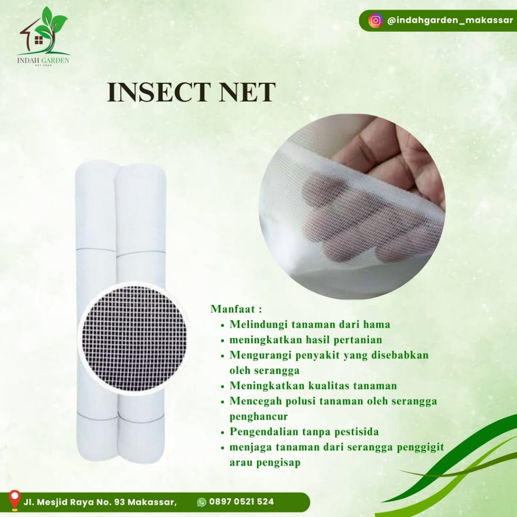 Jual INSECT NET PUTIH - Jaring kasa LEBAR 1m/Insect Net/Jaring Pengaman ...