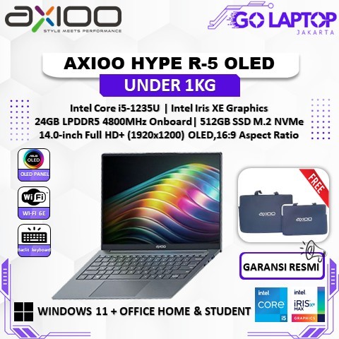 Jual AXIOO HYPE-R 5 OLED Intel Core i5-1235U 24GB 512GB SSD 14.0-inch ...