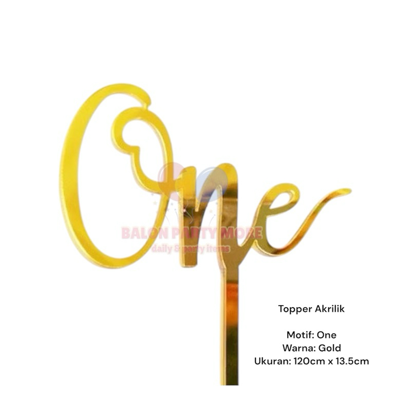 Jual [ONE GOLD] Akrilik Cake Topper Happy Birthday Gold Silver / Topper ...