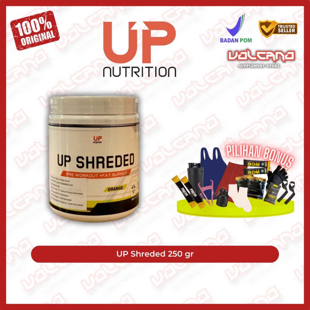 Jual UP Nutrition Shreded Pre Workout 250 Gram 55 Serving Pre Workout ...