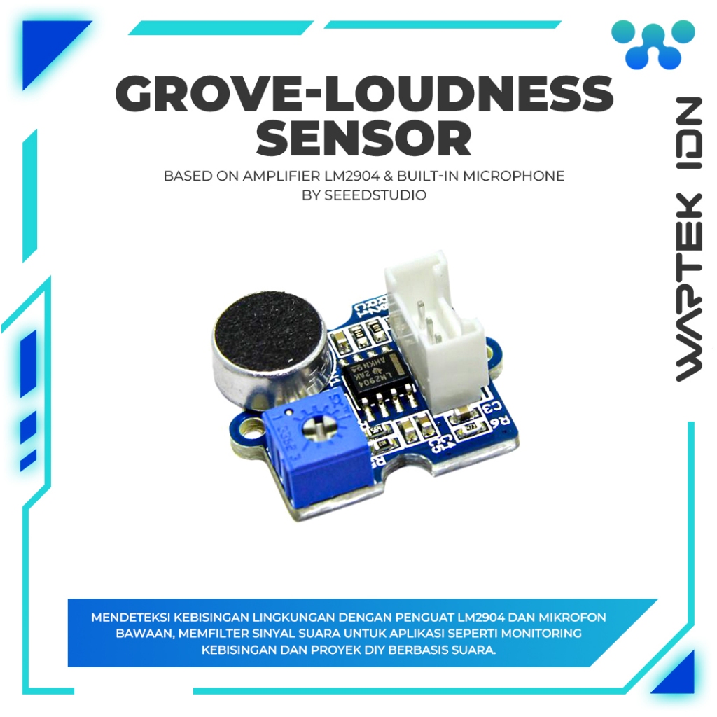 Jual Grove-Loudness Sensor-Based on amplifier LM2904&built-in microphone by Seeedstudio | Shopee ...