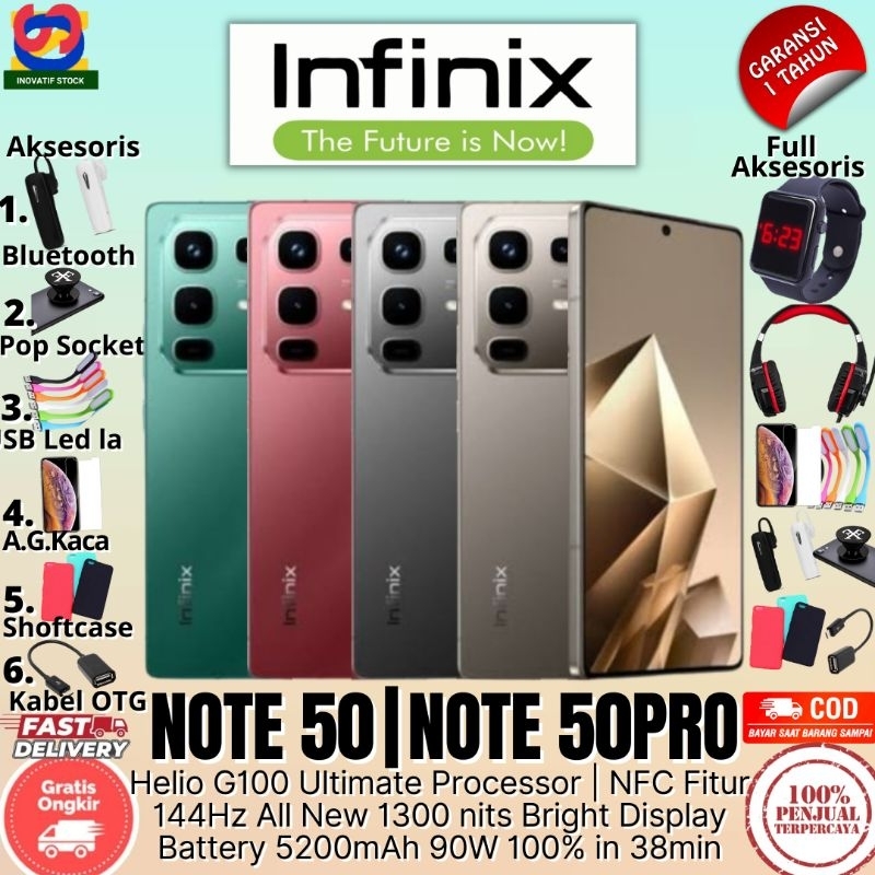 Jual HP BARU INFINIX NOTE 50 | NOTE50 PRO 8/256GB RAM Upto 16GB Helio G100 Ultimate GARANSI ...