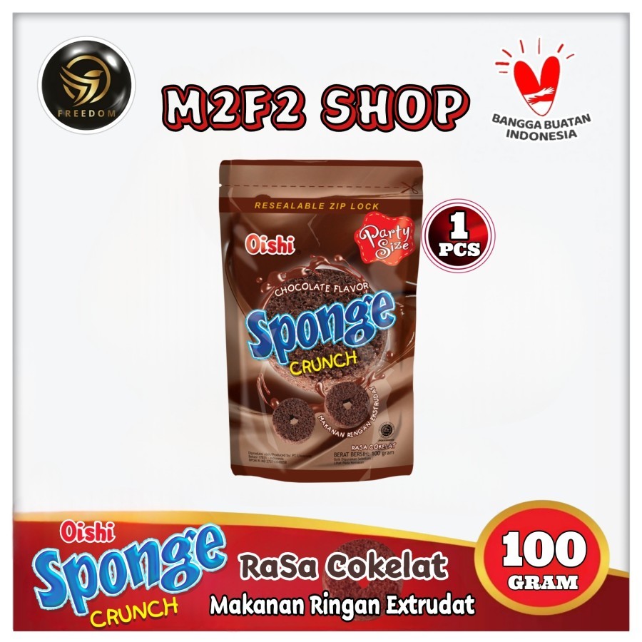 Jual Oishi Sponge Crunch Snack Chocolate Flavor | Camilan Makanan ...
