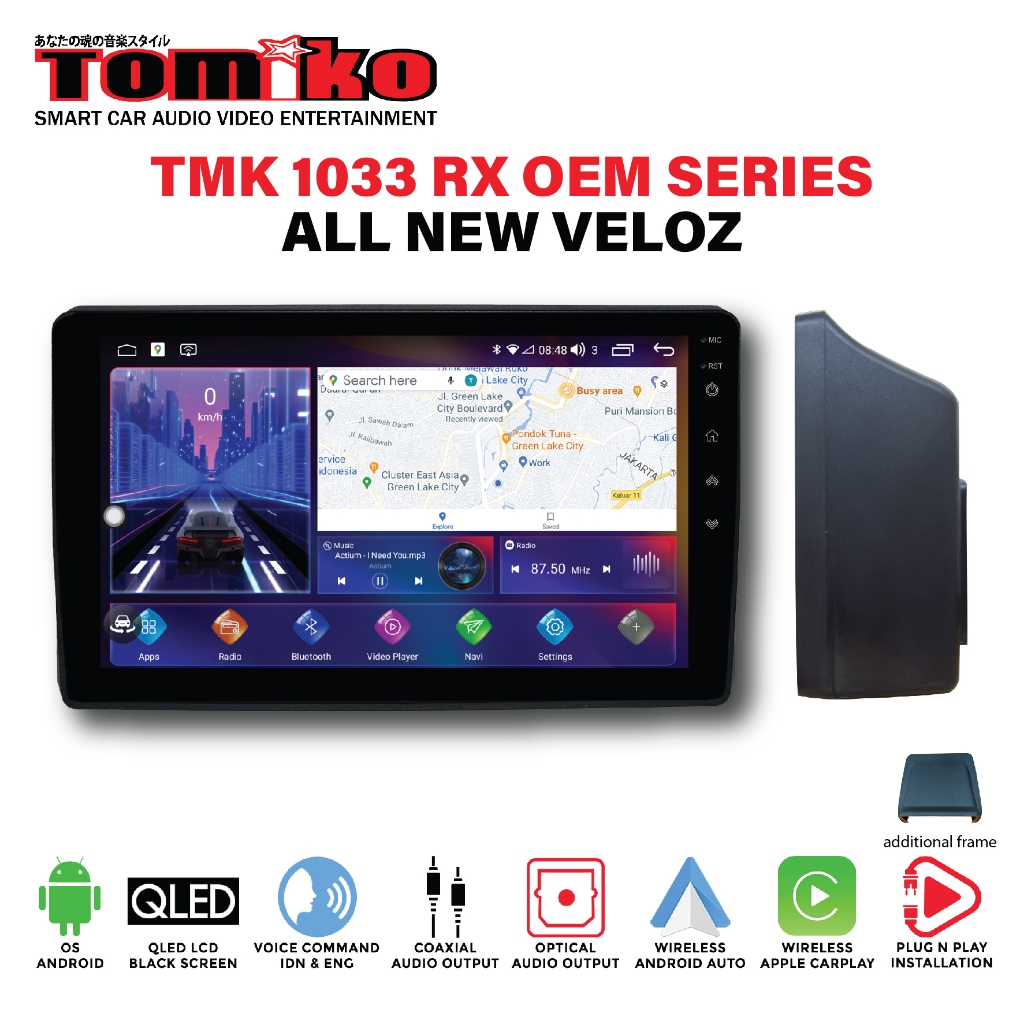 Jual Tomiko Head Unit Android TMK 1033 RX OEM Series for All New Veloz | Shopee Indonesia