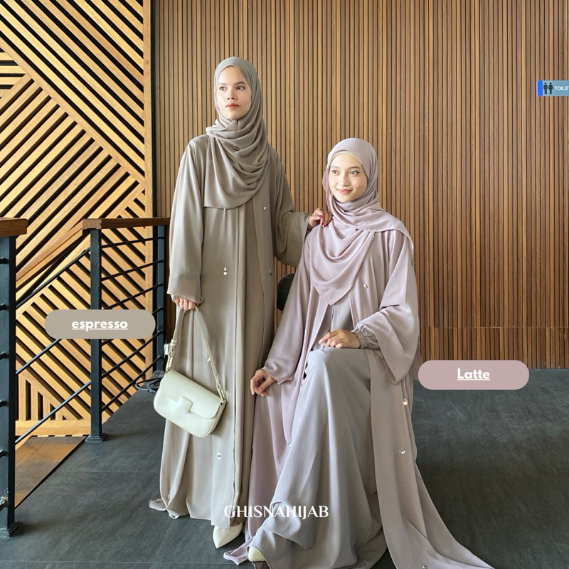 Jual GHISNAHIJAB- Mazaya abaya 2in1 dress dan outer payet syari ...