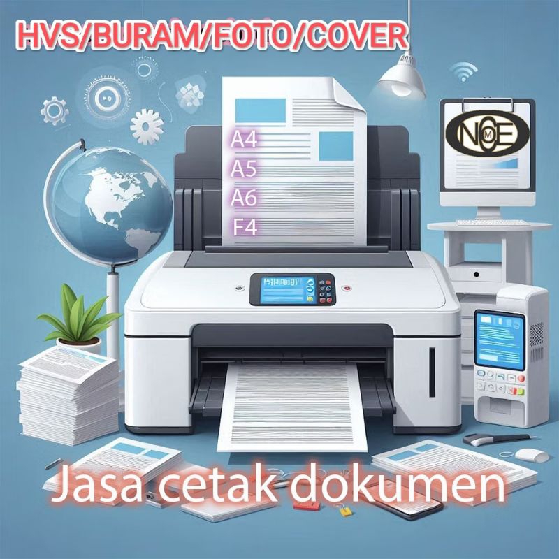 Jual Jasa Print semua dokumen doc pdf jpg png cdr a4 a5 a6 f4 kertas hvs foto glossy | Shopee ...