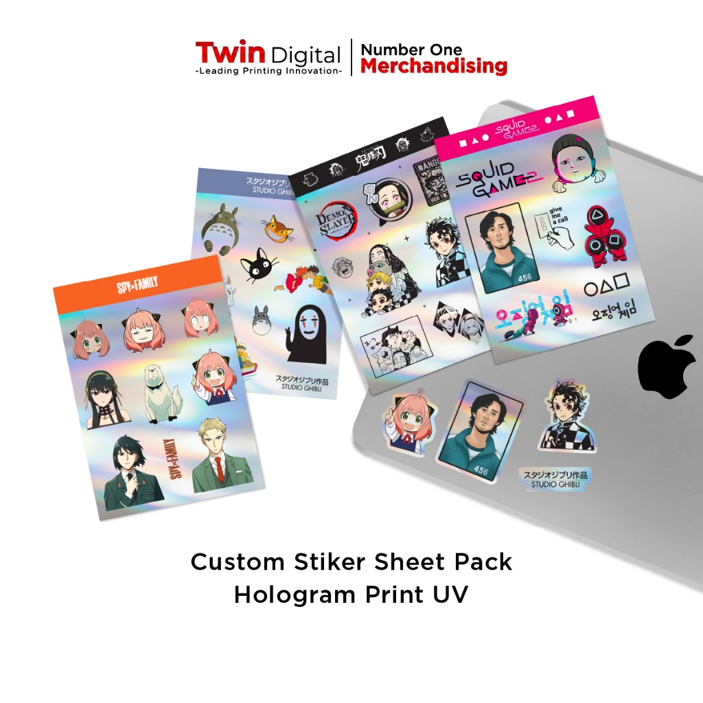 Jual Twindigital Cetak Sticker Sheet Pack Kiss Cut Sticker Sheet HP ...