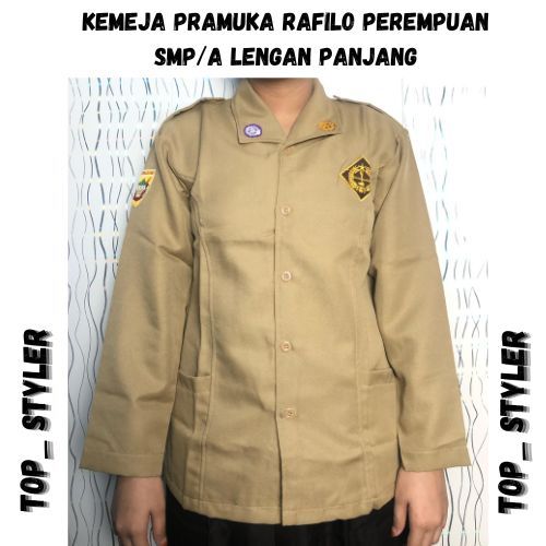 Jual BAJU SERAGAM PRAMUKA RAPILO PEREMPUAN SMP, SMA, PEMBINA LENGAN ...