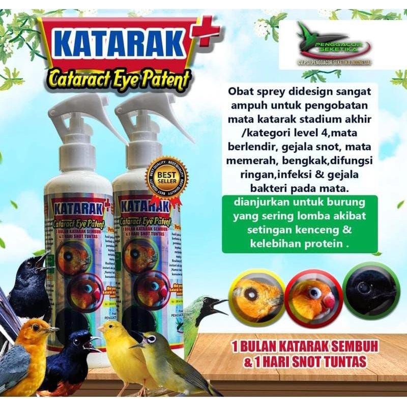 Jual Obat Katarak Patent 200ml untuk semua jenis burung Mengobati mata ...