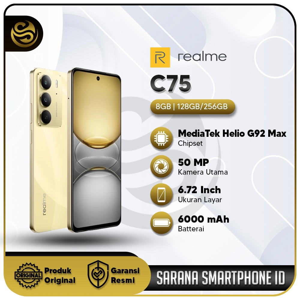 Jual Realme C75 - RAM 8/128GB & 8/256GB | IP68/IP69 | Helio G92 Max ...