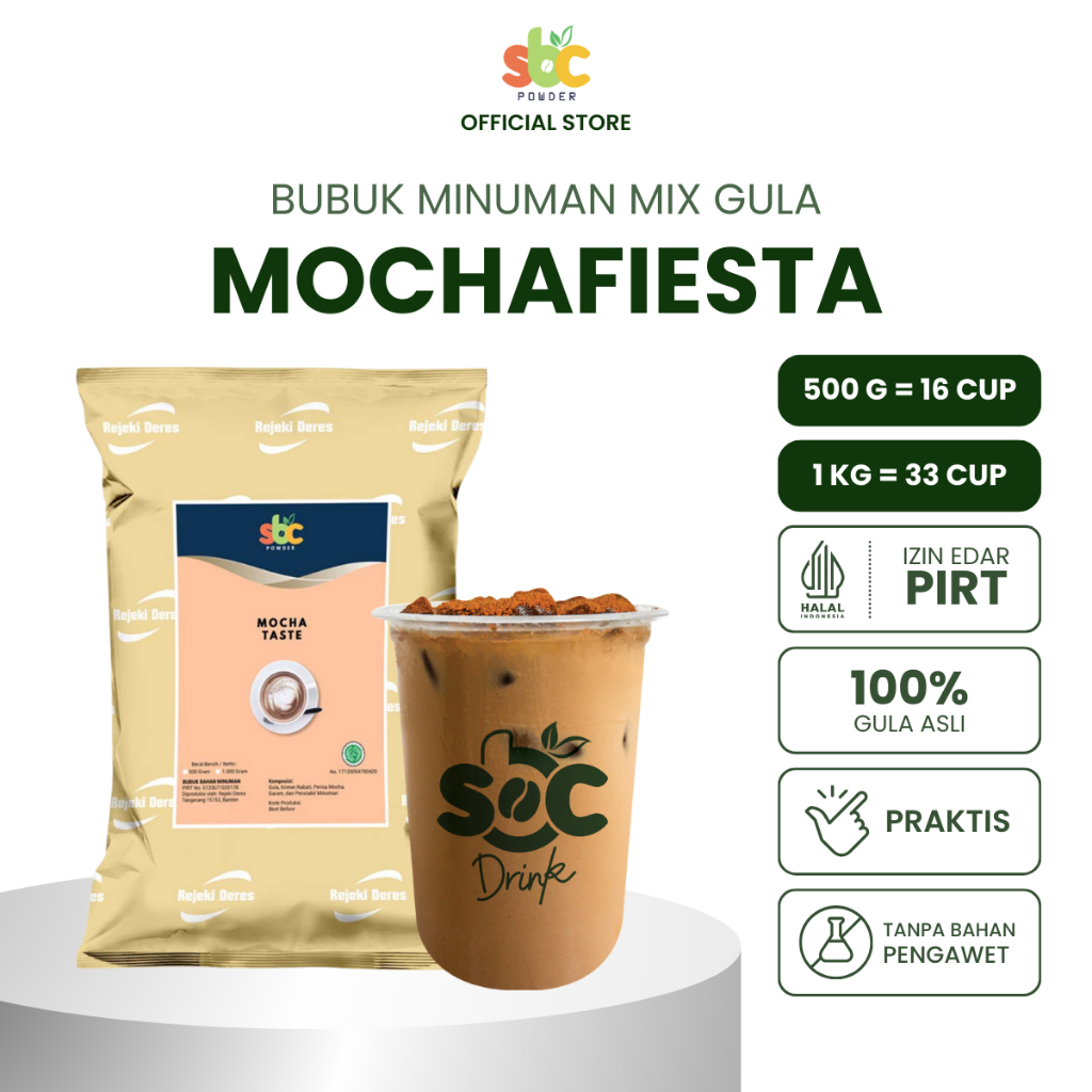 Jual Bubuk Minuman Rasa Moca Mocafiesta - SBC Powder Drink | Shopee ...