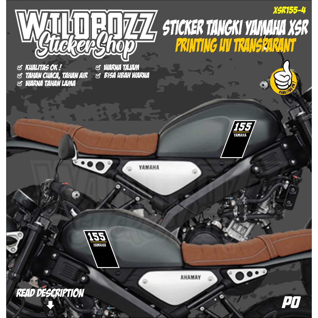 Jual sticker variasi tangki xsr 155 bahan uv keren (xsr155-4) -wildbozz ...