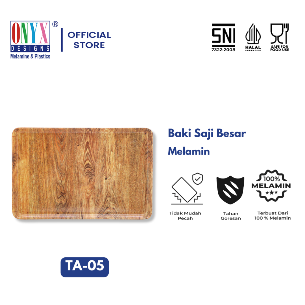 Jual Onyx Savoia, Nampan Baki Besar: Melamin, Aman untuk Makanan, TA-05 ...