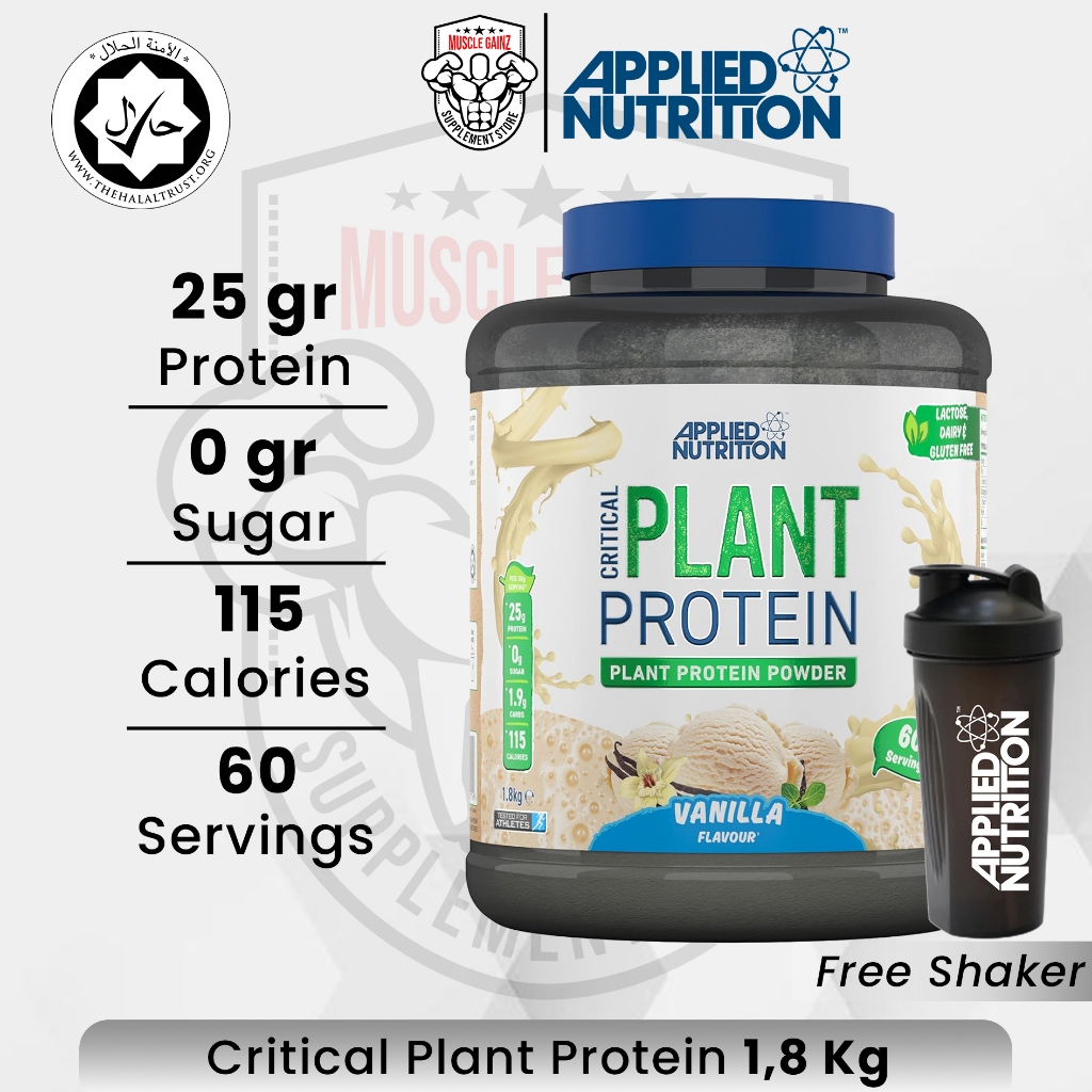 Jual Applied Nutrition Critical Plant 1,8 Kg Whey Protein Vegan Plant Based Protein Susu ...