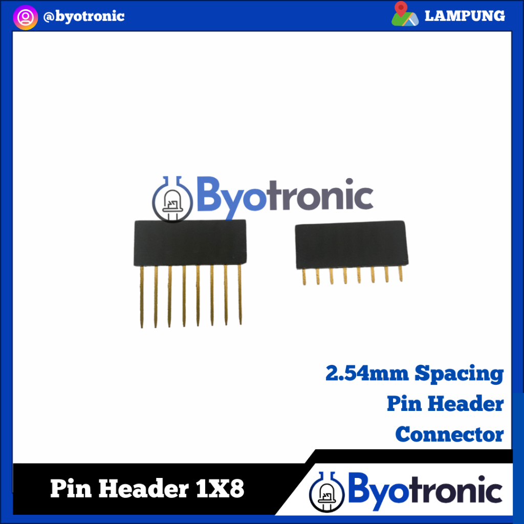 Jual Pin Header 1X8 2.54mm Spacing Female Male dan Spacing Female Pin ...