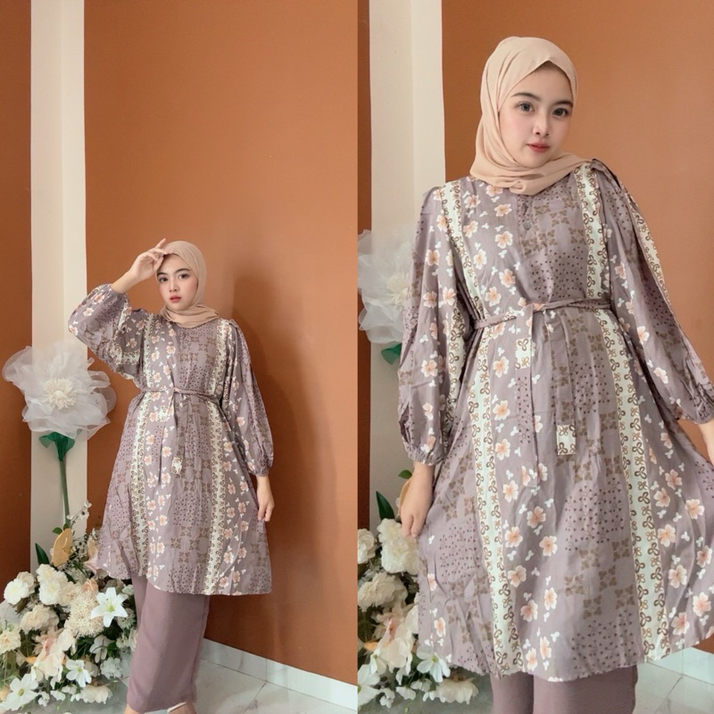 Jual Setelan tunik premium rayon viscose | Shopee Indonesia