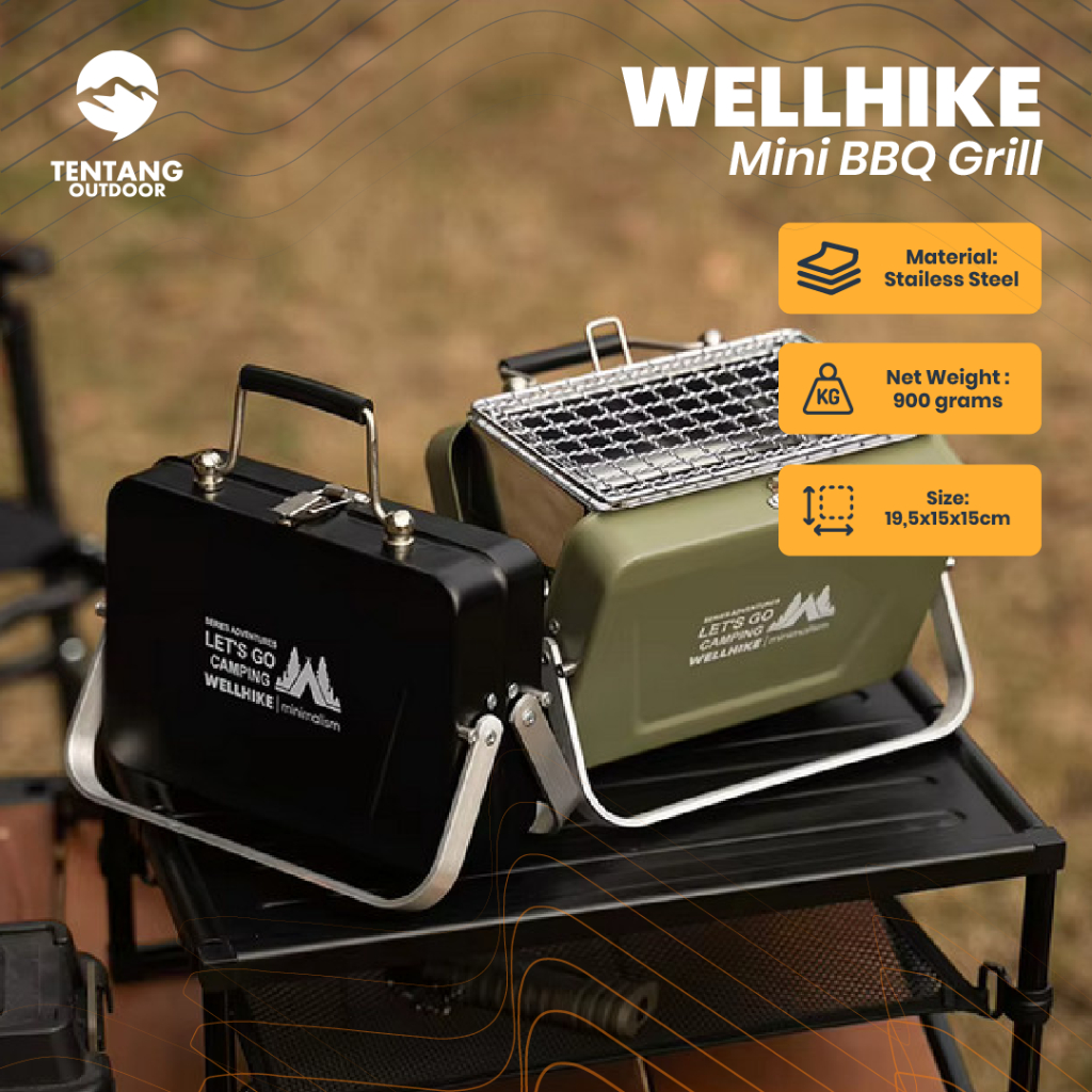 Jual Panggangan Mini Portable WELLHIKE BBQ Grill Foldable Camping ...