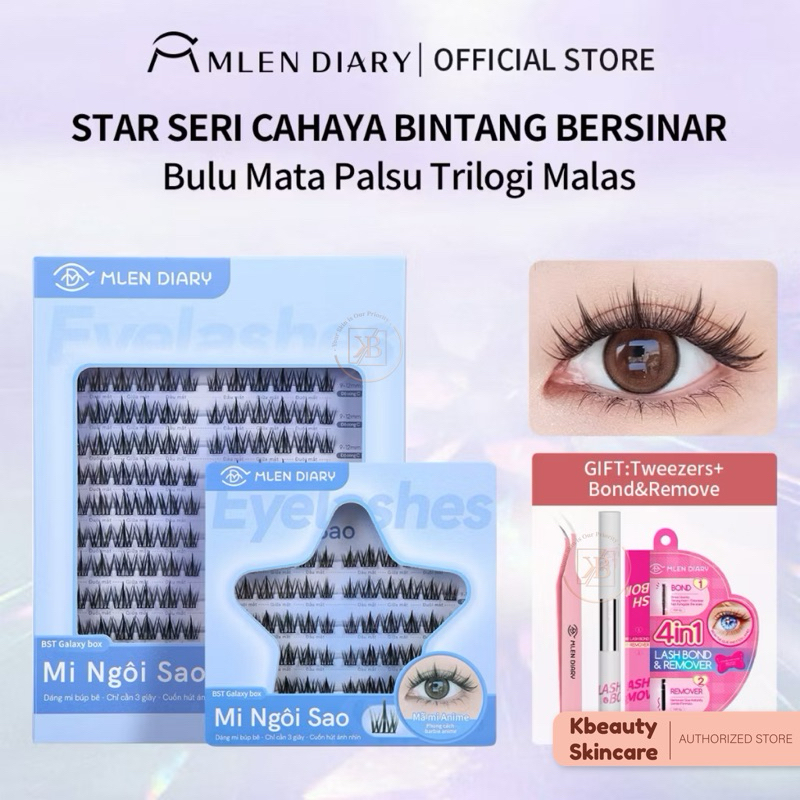 Jual MLEN DIARY STARS Series Bulu Mata Palsu Keriting C Alami Individu ...