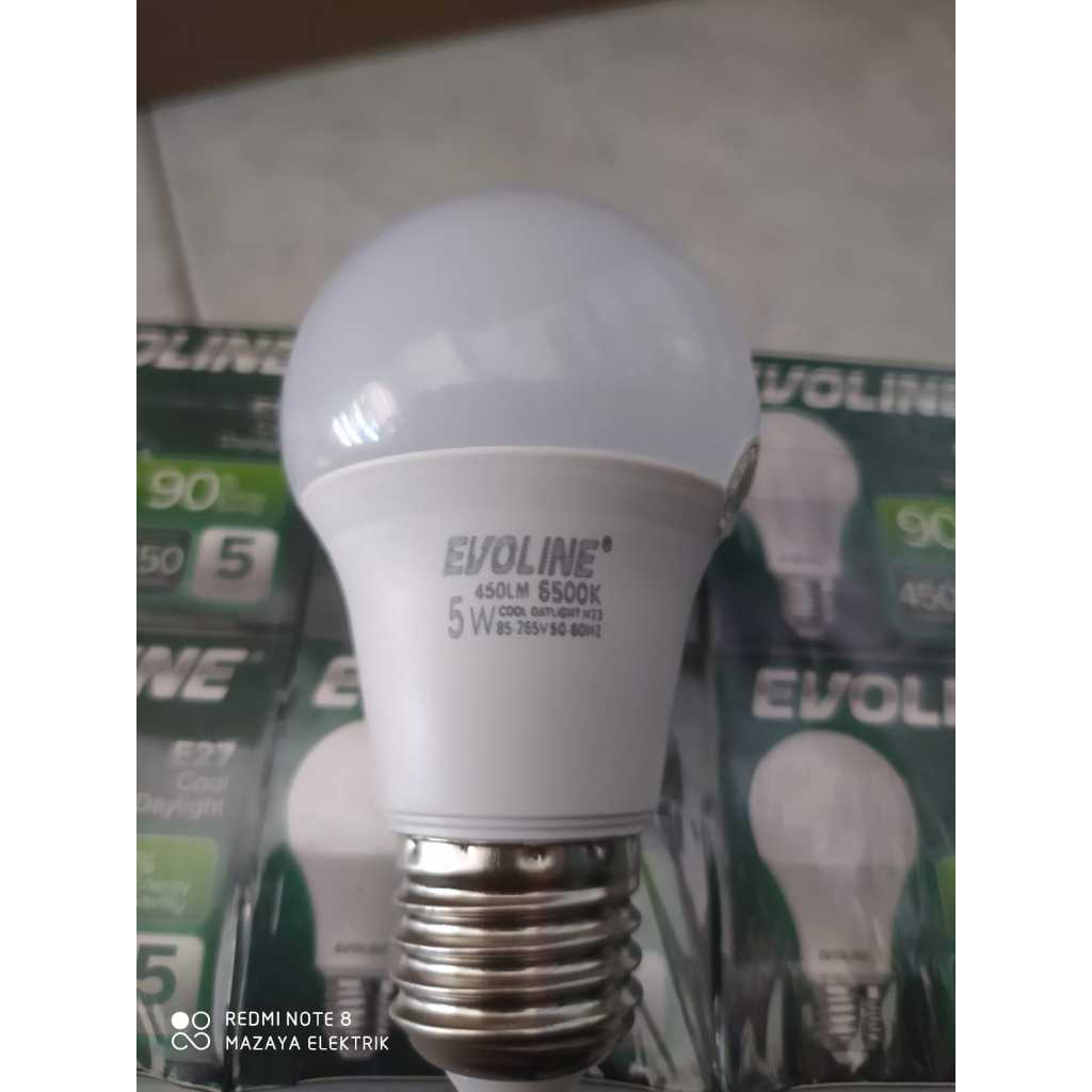 Jual LED BULB 5 WATT EVOLINE 6500K | Shopee Indonesia