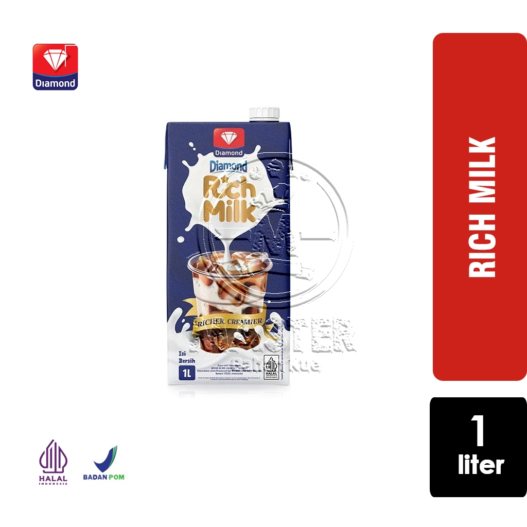 Jual DIAMOND RICH MILK Gold Creamy UHT Susu Krimer Rasa Plain [1 Liter ...