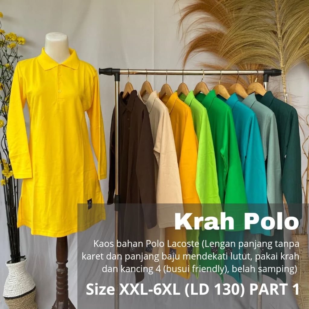 Jual {PART 1} Krah POLO Pique XXL XXXL 4XL LD 120 5XL LD 125 6XL LD 130 Big size Jumbo Kaos ...