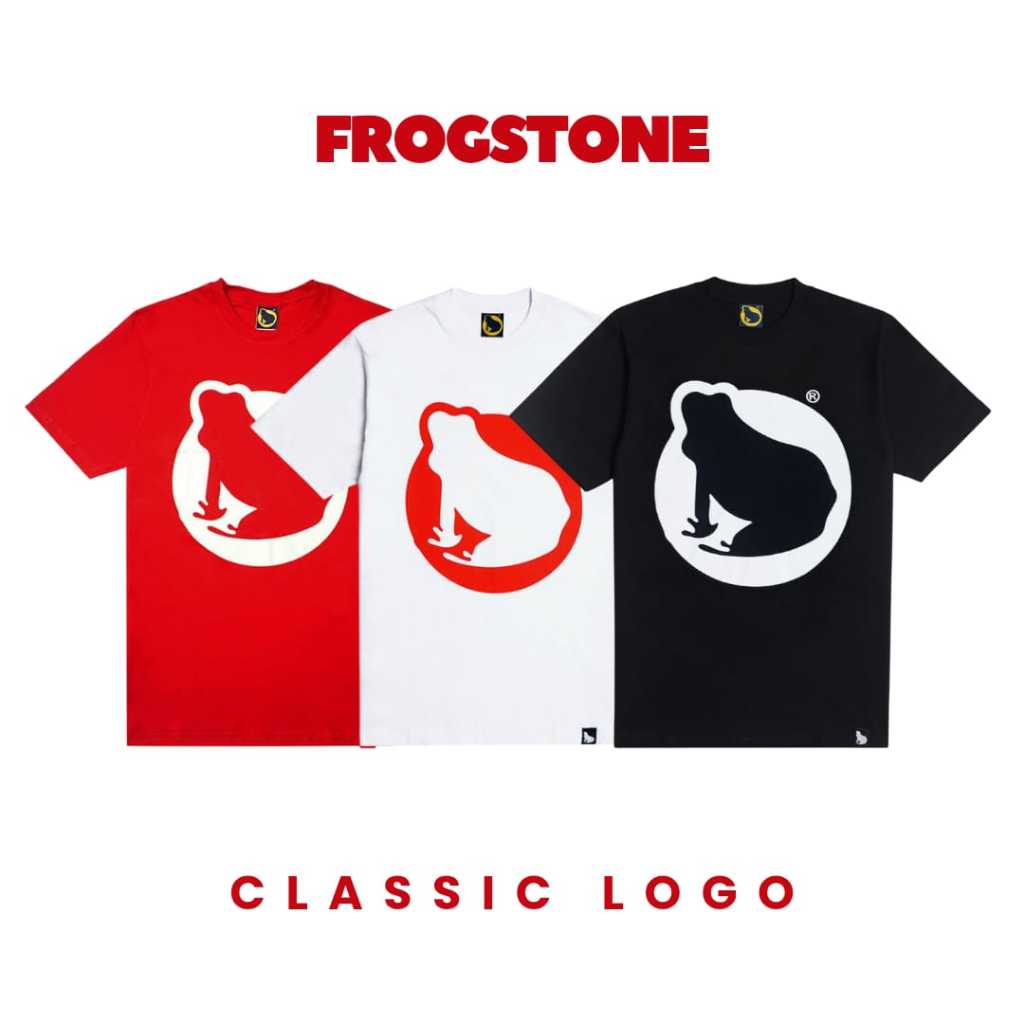 Jual Frogstone Best Seller - Ft. Classic Logo - Kaos Pria Original | Shopee Indonesia