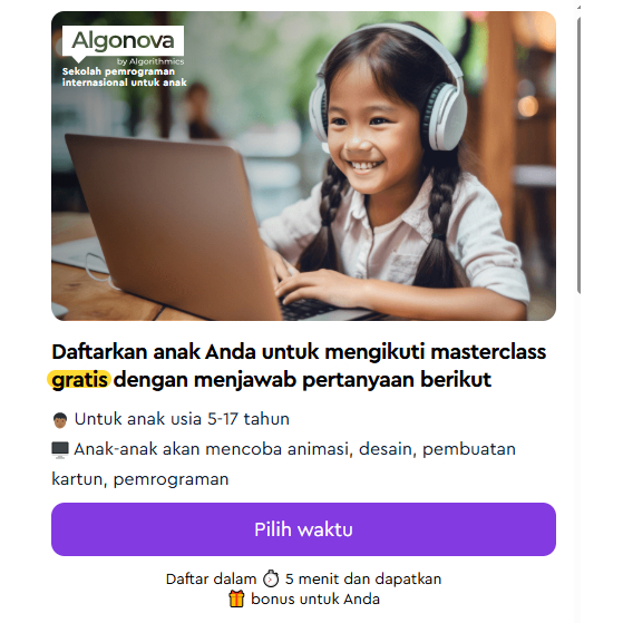 Jual Kelas Percobaan Coding dan Matematika Algonova | Shopee Indonesia