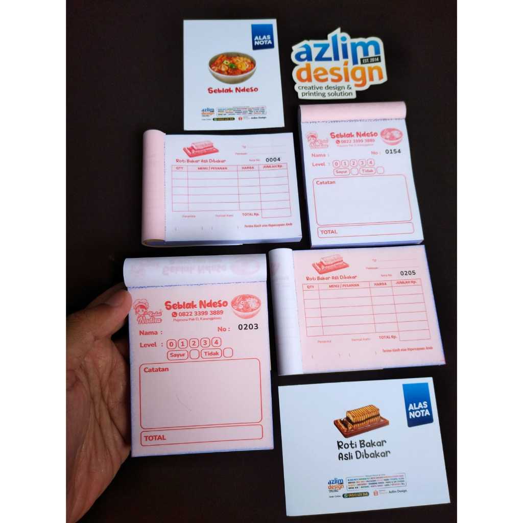 Jual Cetak Nota Custom Mini 1/8 Folio / Nota Laundry / Nota Snack ...