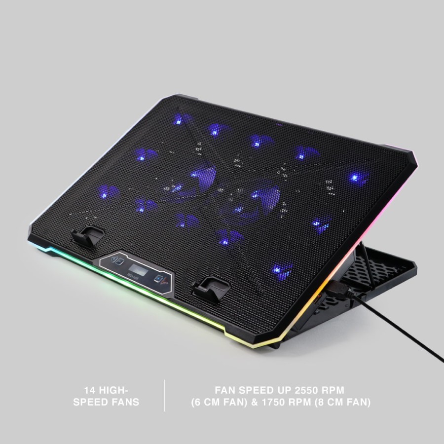 Jual Rexus B165 Cooling Pad Breeze Laptop High Speed Fan RGB | Shopee ...
