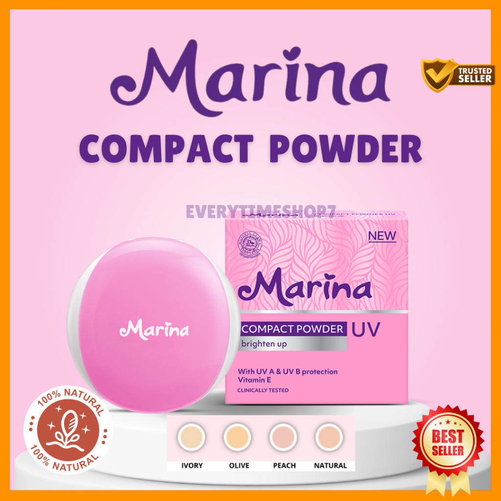 Jual Marina Compact Natural Powder 12g | Shopee Indonesia