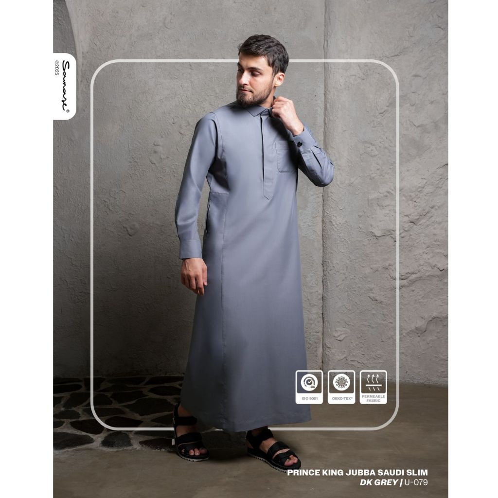 Jual SAMASE Jubba Jubah Saudi Slim Prince King U079 Jubah Gamis Pria ...