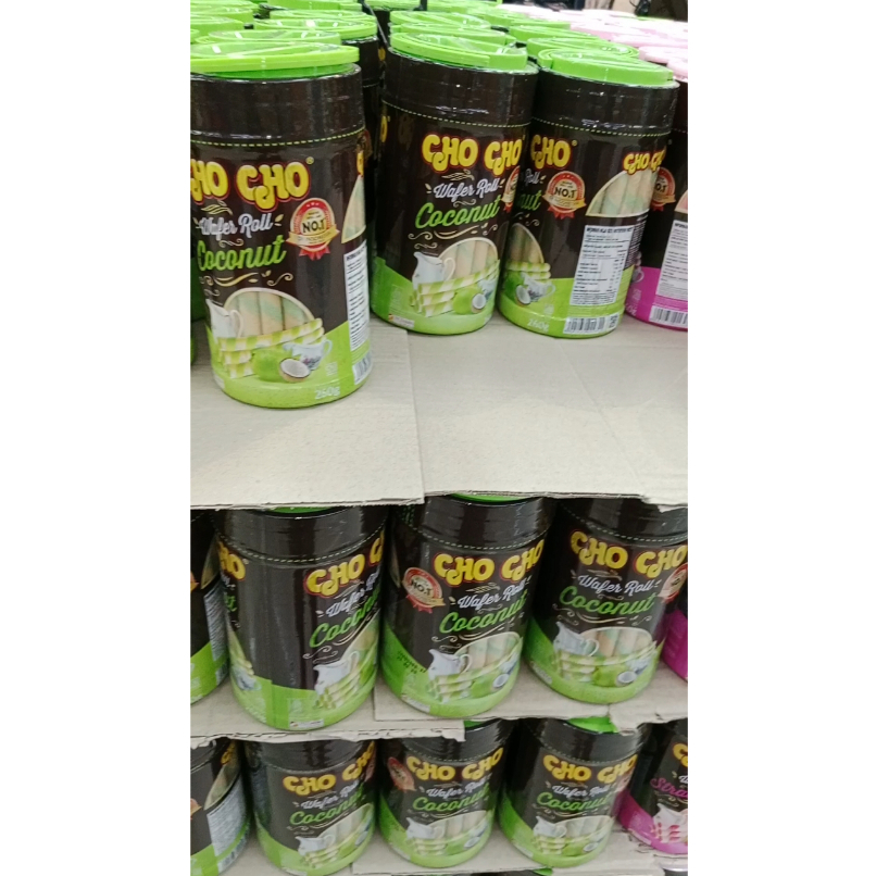 Jual Cho cho wafer roll 260 gram | Chocho wafer roll 260 g cokelat ...