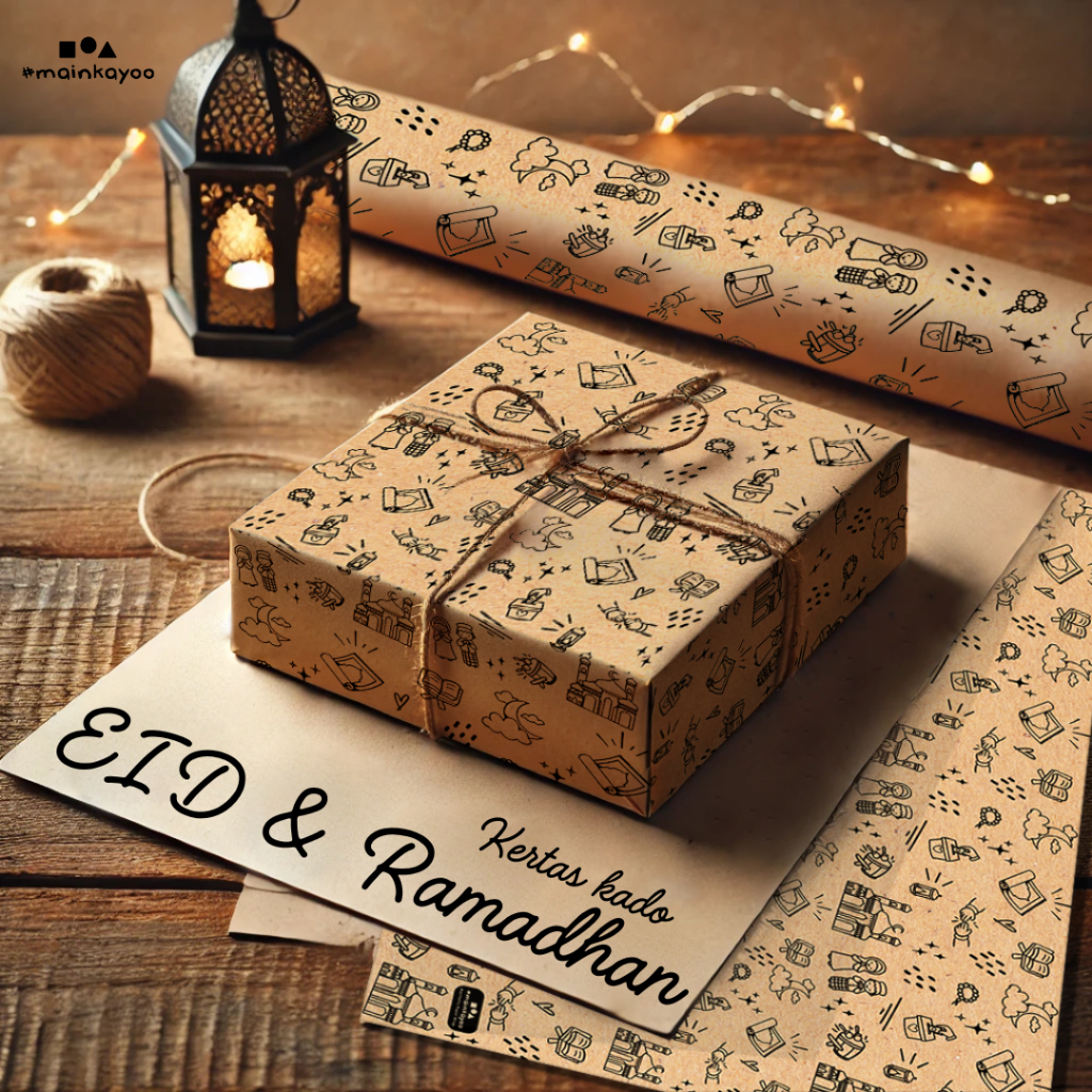 Jual Kertas Kado Ramadhan Lebaran Idul Fitri - Aesthetic Kraft Paper ...