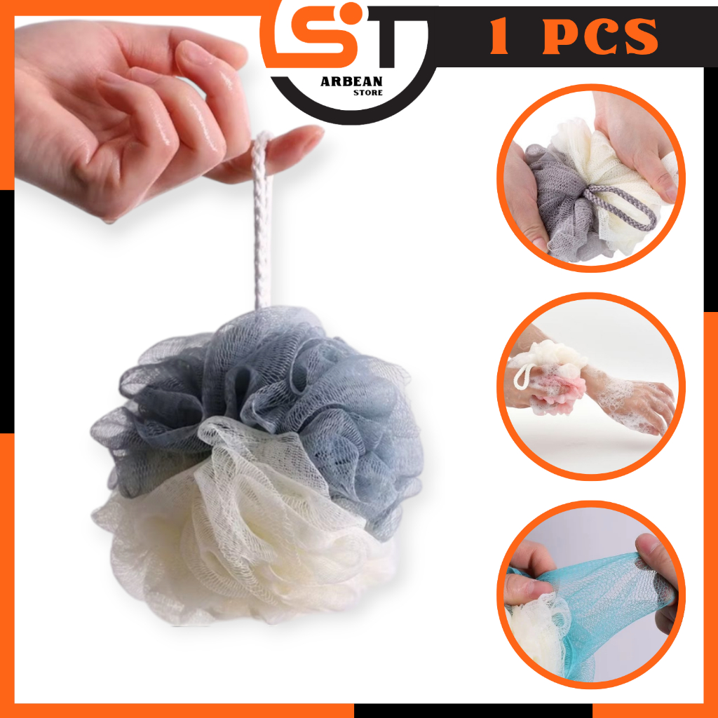Jual 1PCS Spons Mandi Shower Puff Jaring Warna Pastel Perlengkapan ...
