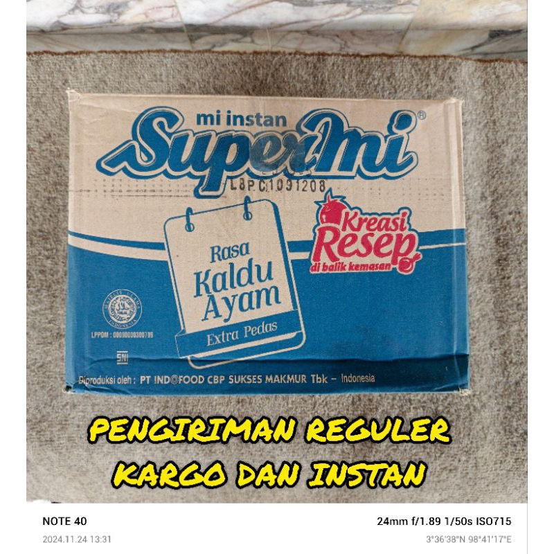 Jual SUPERMI ~ MIE INSTAN RASA KALDU AYAM 1 KARTON (40BKS) | Shopee ...