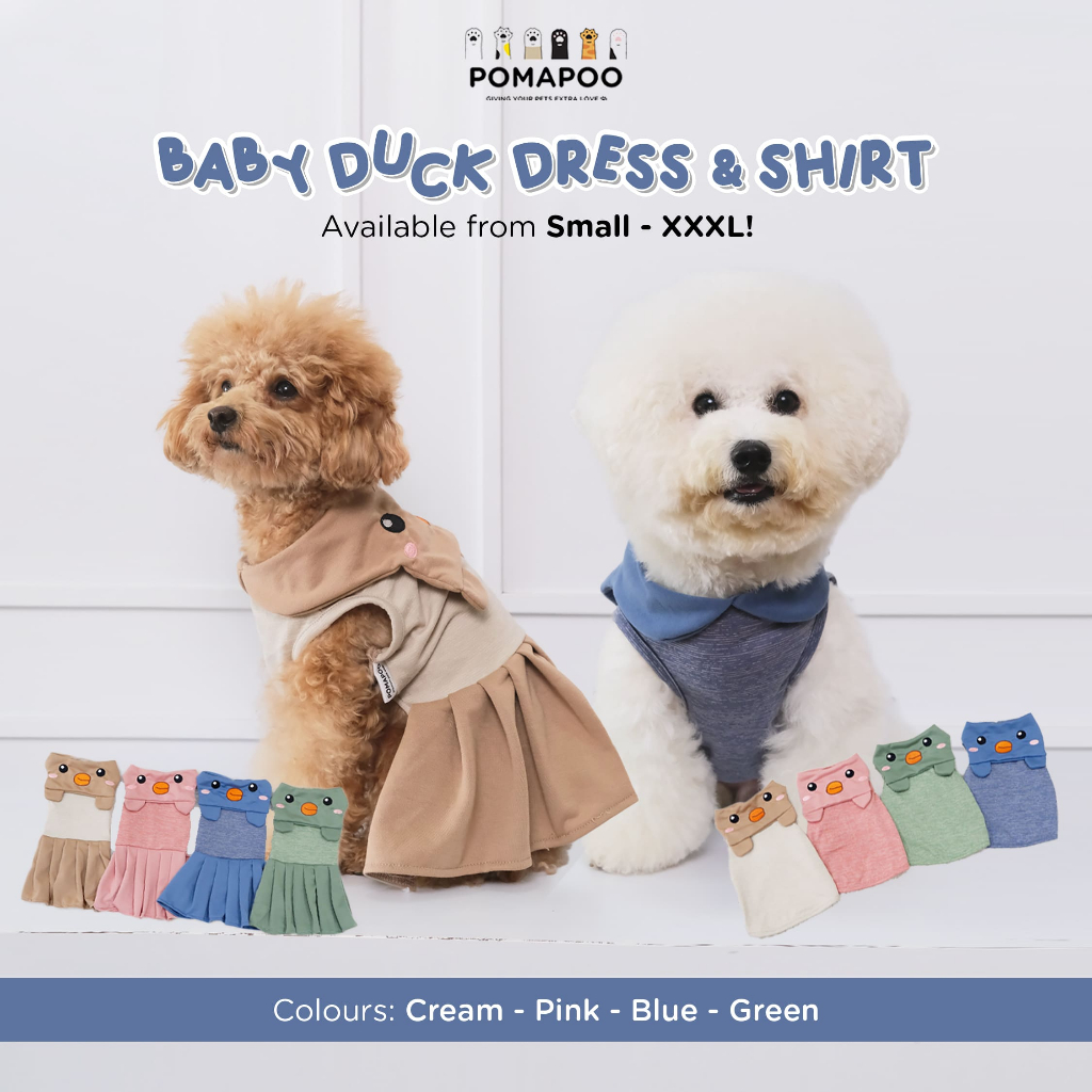 Jual POMAPOO - Baju Kucing dan Baju Anjing Baby Duck Shirt & Dress | Shopee Indonesia
