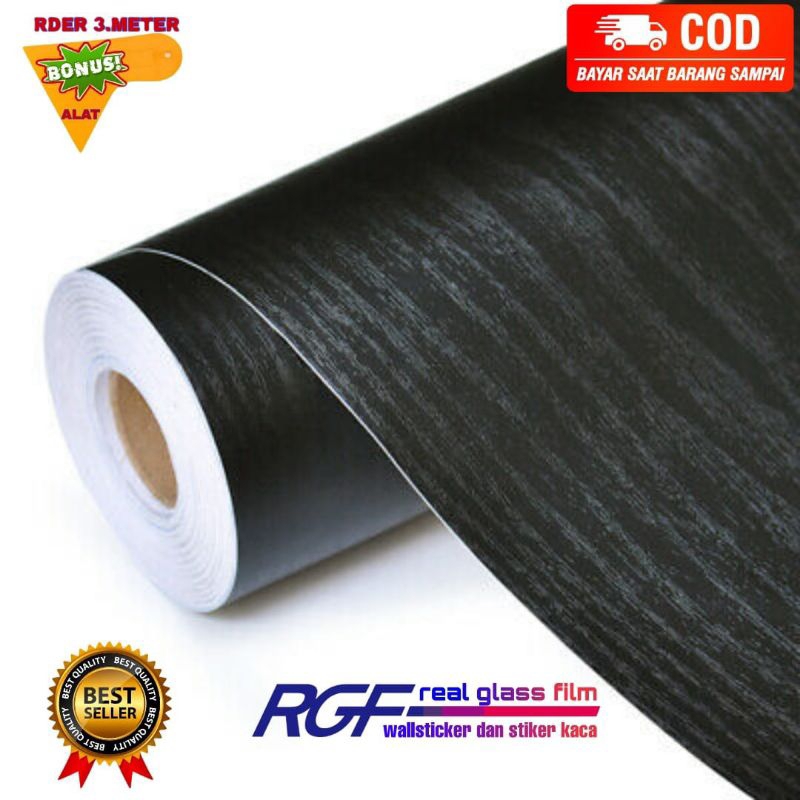 Jual HPL STIKER MEJA HITAM/HPL STIKER LANTAI/HPL STIKER SERAT KAYU JATI ...