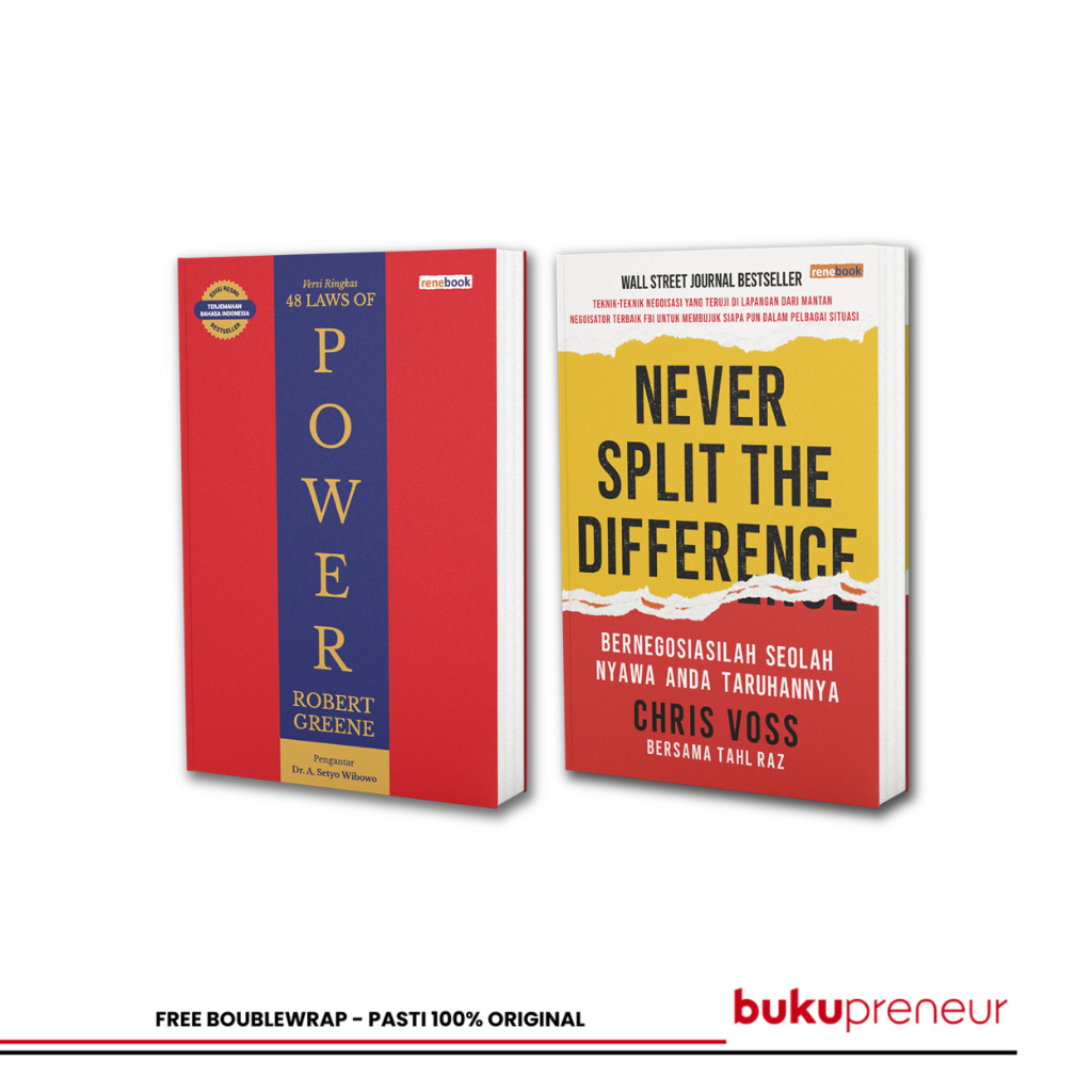 Jual Bukupreneur - Paket Buku 48 Laws of Power + Never Split the Difference | Shopee Indonesia