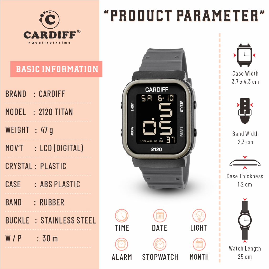 Jual CARDIFF WATCH LCD 2120 Jam Tangan Digital Pria Cardiff | Shopee ...