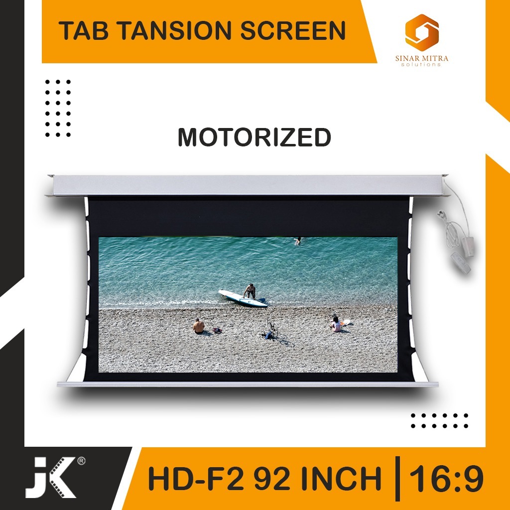Jual JUAL JK SCREEN TAB TANSION HD-F2 92 INCH 16:9 JUAL MURAH | Shopee ...