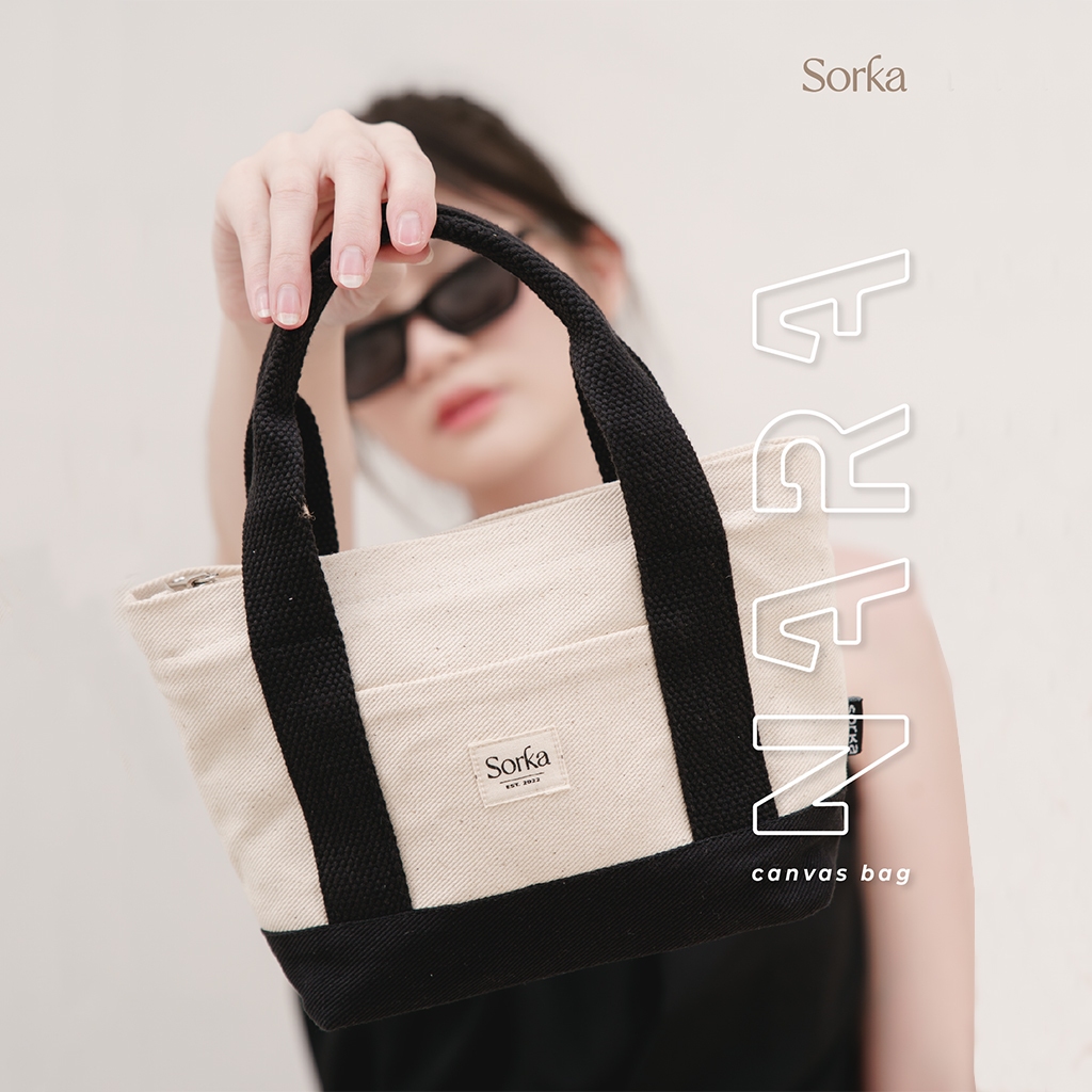 Jual Nara - Canvas Shoulder Bag Handbag Tas Selempang Kanvas Wanita ...