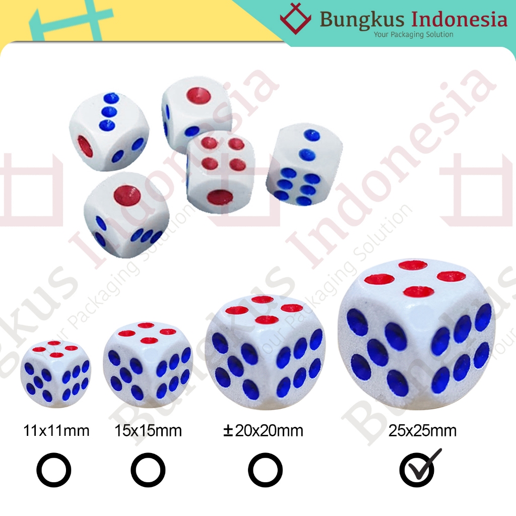 Jual Dadu / Dice Ukuran 25x25mm Board Games | Shopee Indonesia