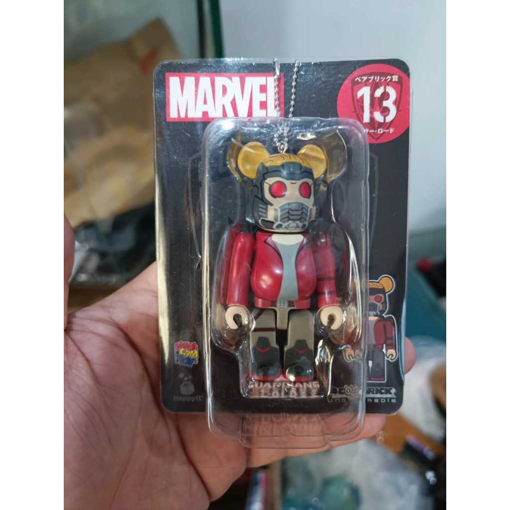 Jual Bearbrick Be@rbrick Marvel Avengers 100% Keychain Starlord Star ...