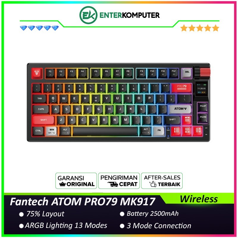 Jual Fantech ATOM PRO79 MK917 75% Wireless Mechanical Gaming Keyboard ...