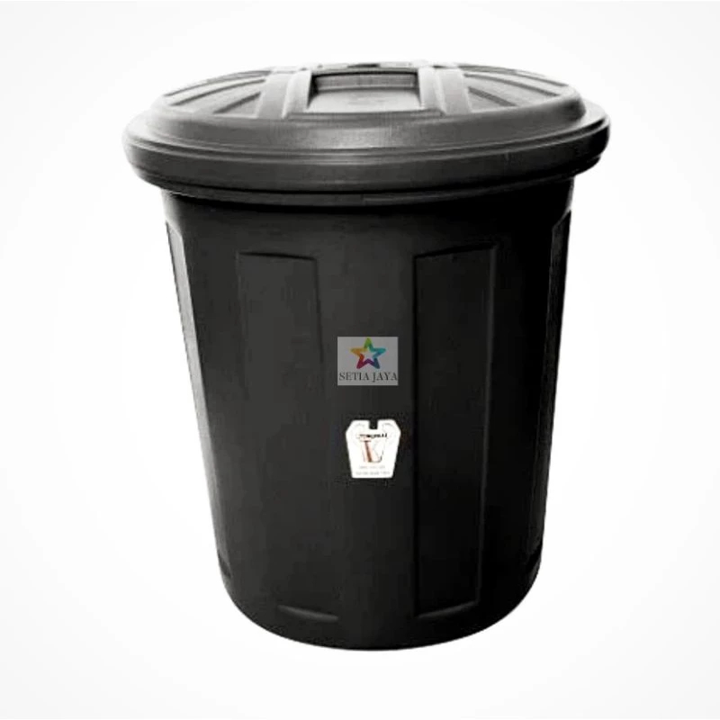 Jual Tong Sampah Tong Air Plastik Hitam + Tutup | Shopee Indonesia