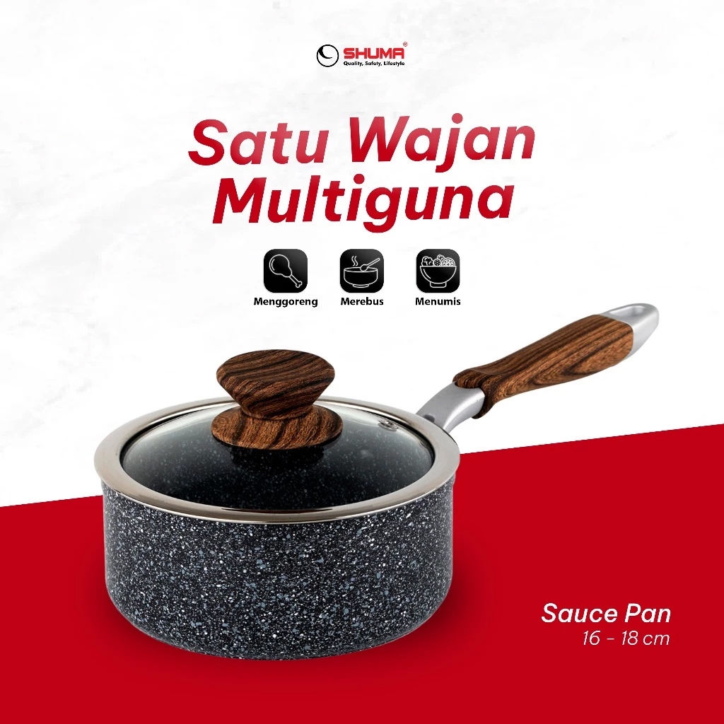 Jual SHUMA Eco-Safe Plus Nonstick Ceramic Saucepan | Shopee Indonesia