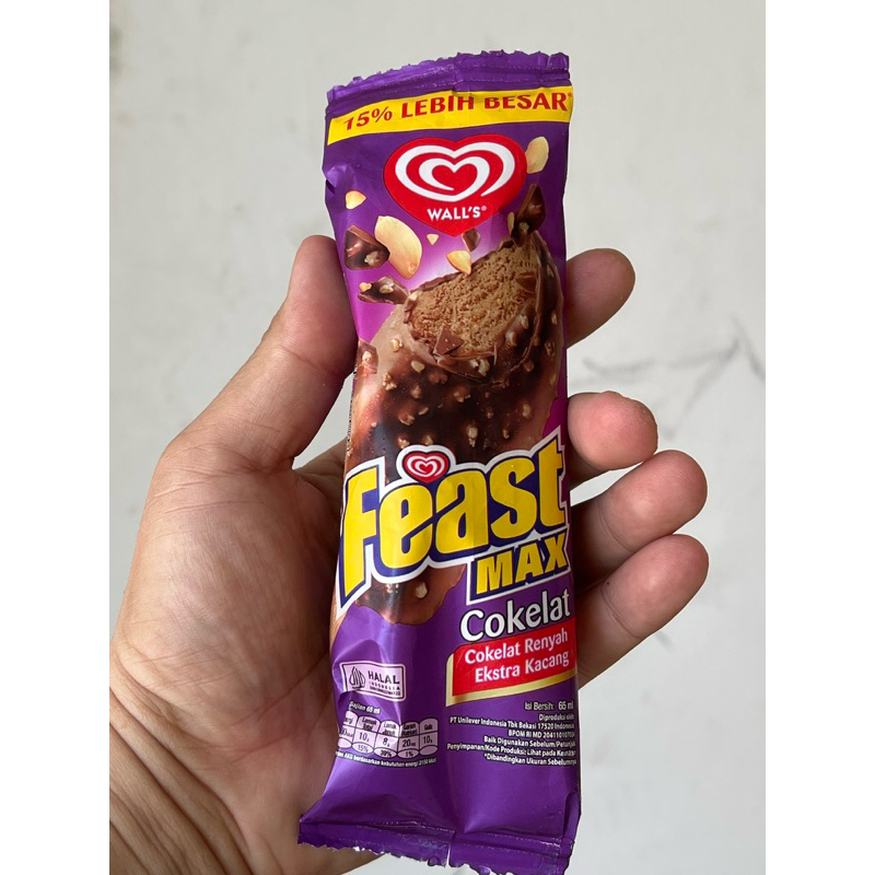 Jual Es Krim Walls Feast Max Chocolate | Shopee Indonesia